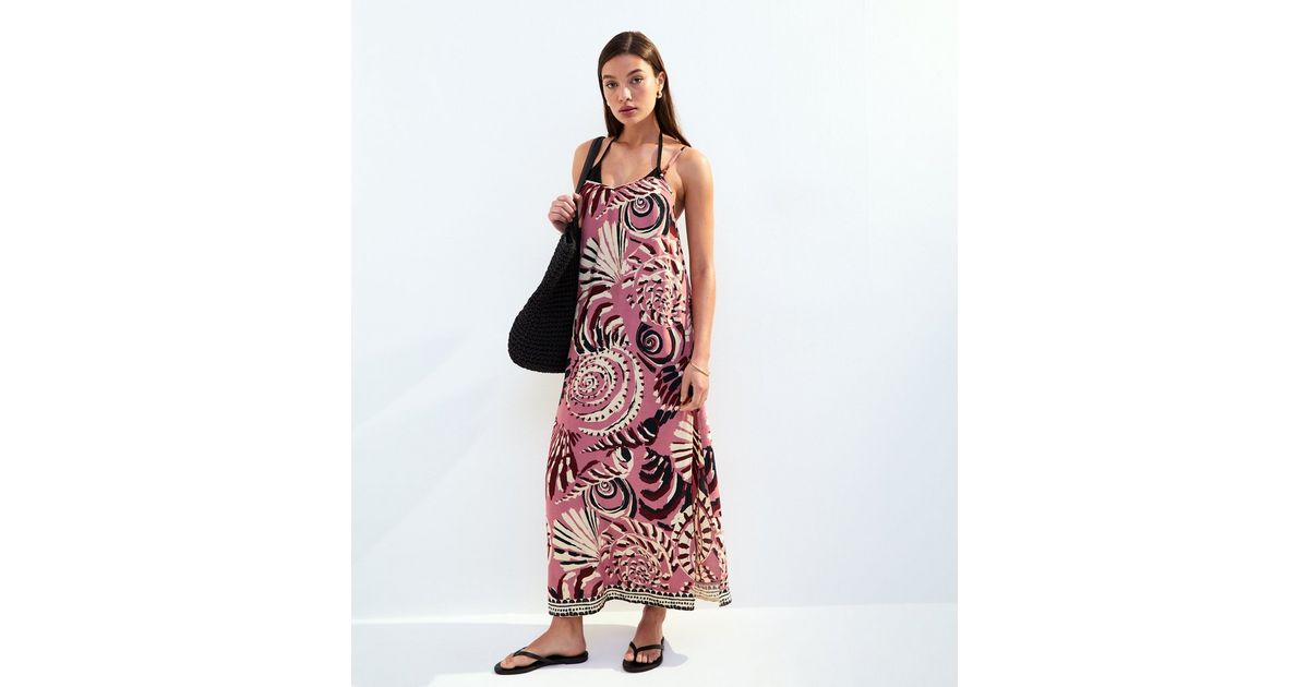 Pink Shell Print Maxi Dress | New Look