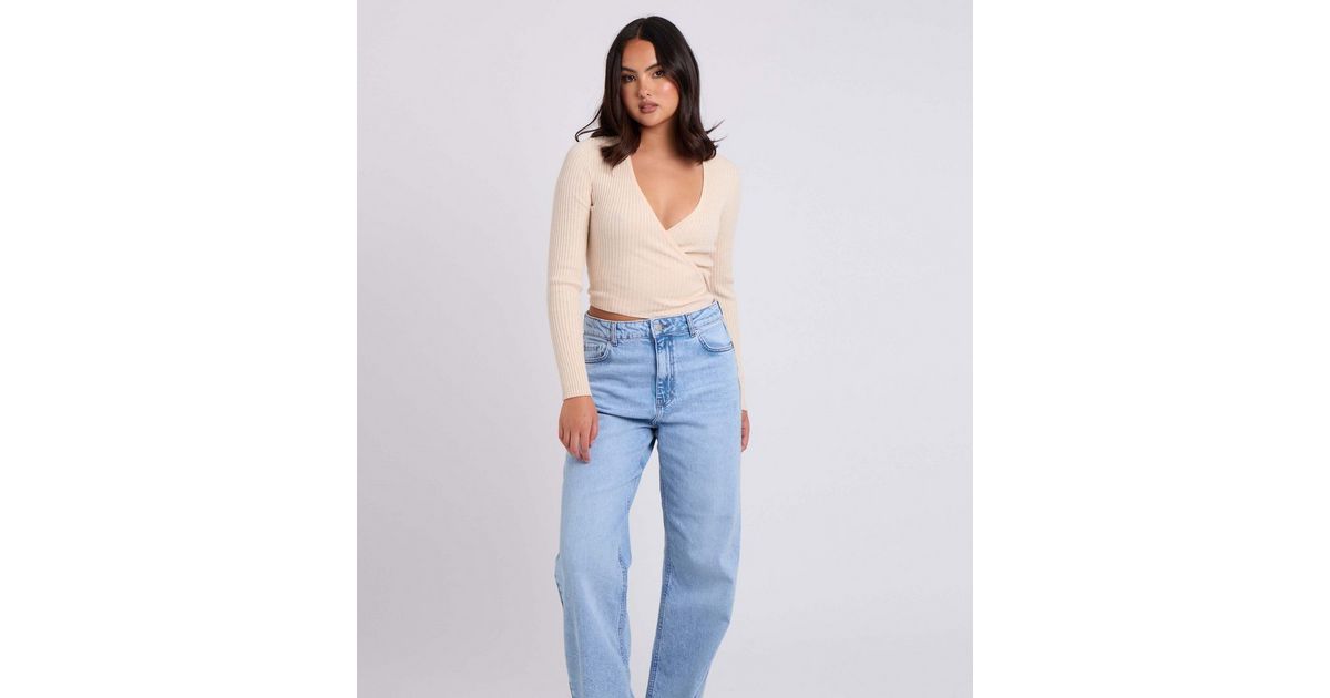 Urban Bliss Cream Cropped Wrap Cardigan | New Look