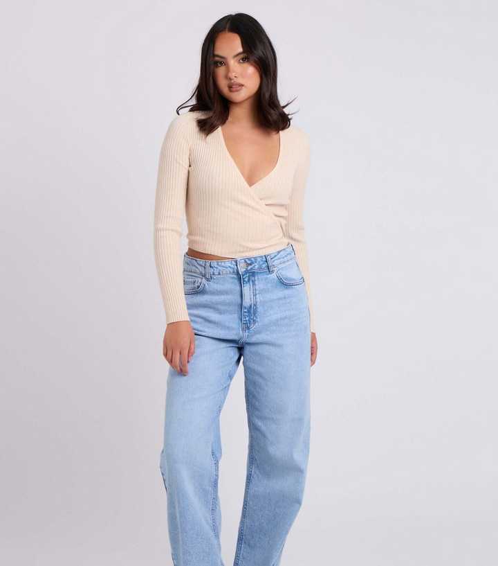 Urban Bliss Cream Cropped Wrap Cardigan | New Look