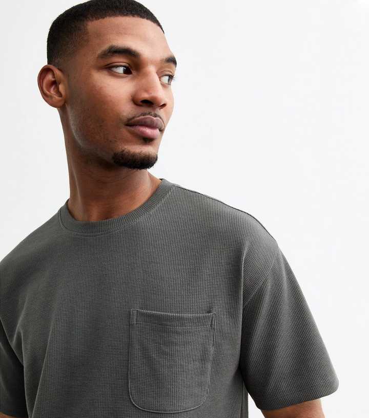Dark Grey Relaxed Textured Top | New Look