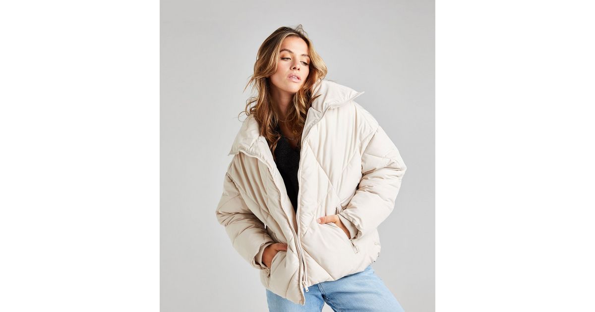 Urban Bliss Stone Diamond Puffer Jacket | New Look