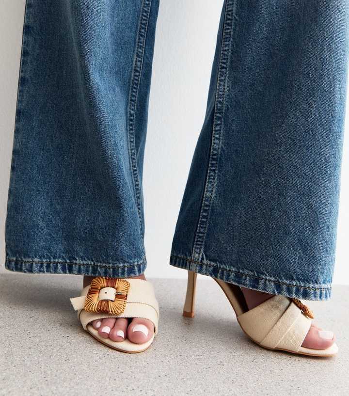 Public Desire Pale Pink Andria Backless Sandals | New Look
