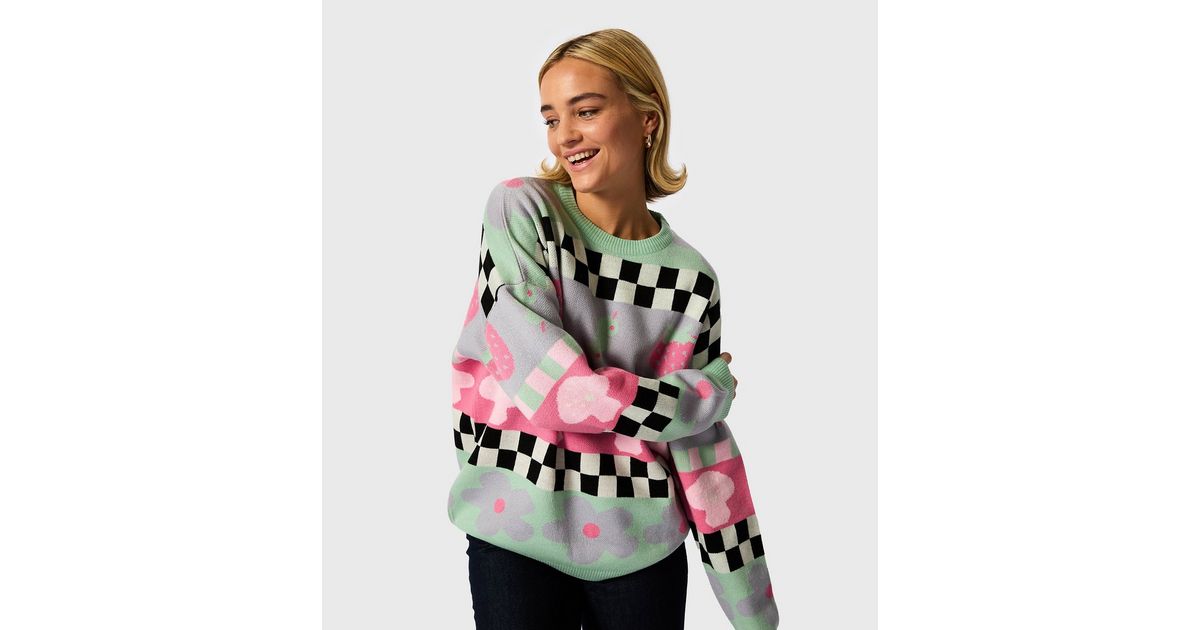 Skinnydip Green Strawberry and Olive Knitted Jumper | New Look