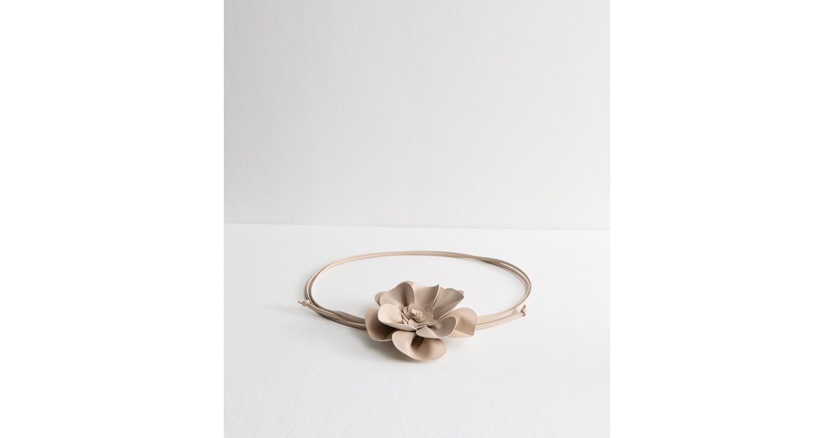 Cream Faux Leather Corsage Belt | New Look