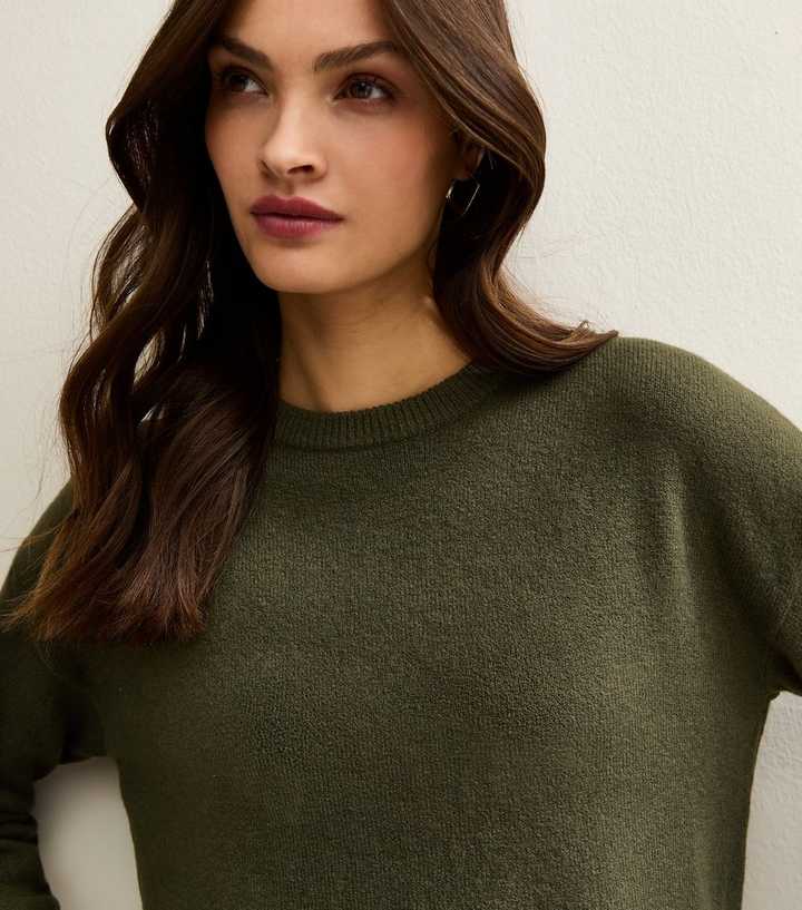 Tall Khaki Split Hem Jumper | New Look