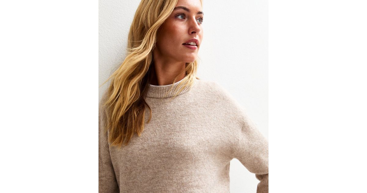 Tall Mink Midweight Crew Neck Jumper | New Look