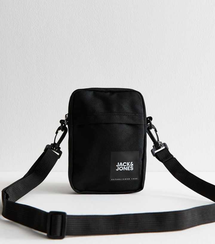 Jack & Jones Black Logo Detail Crossbody Bag | New Look
