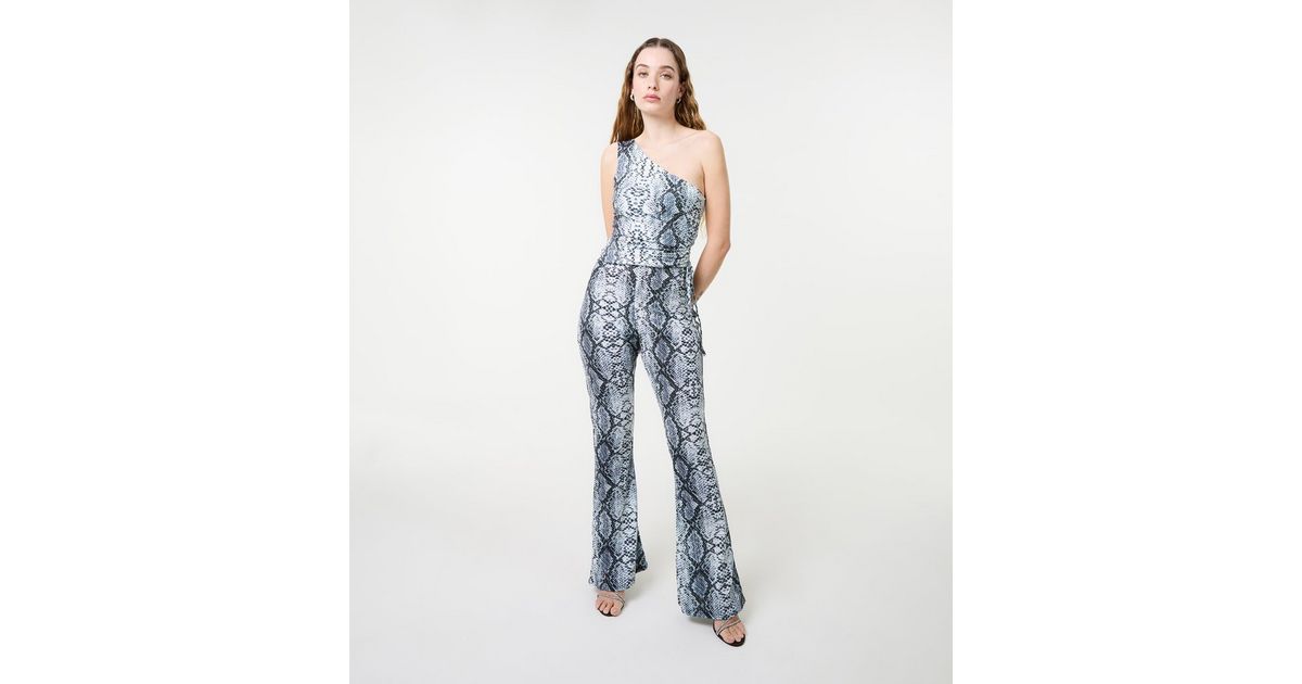 Pink Vanilla Multicoloured Snake Print Flare Trousers | New Look