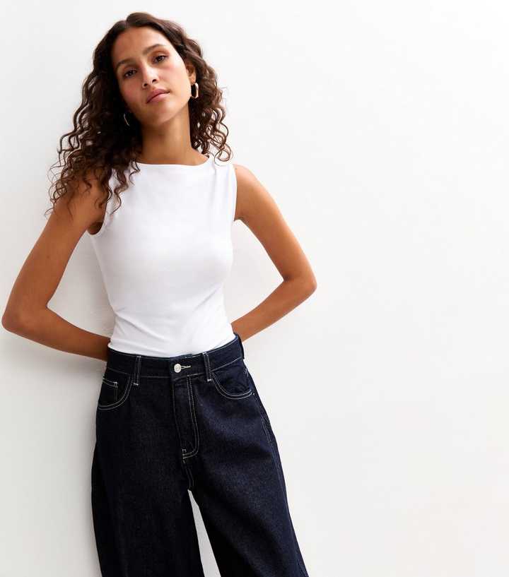 White Slash Neck Vest Top | New Look