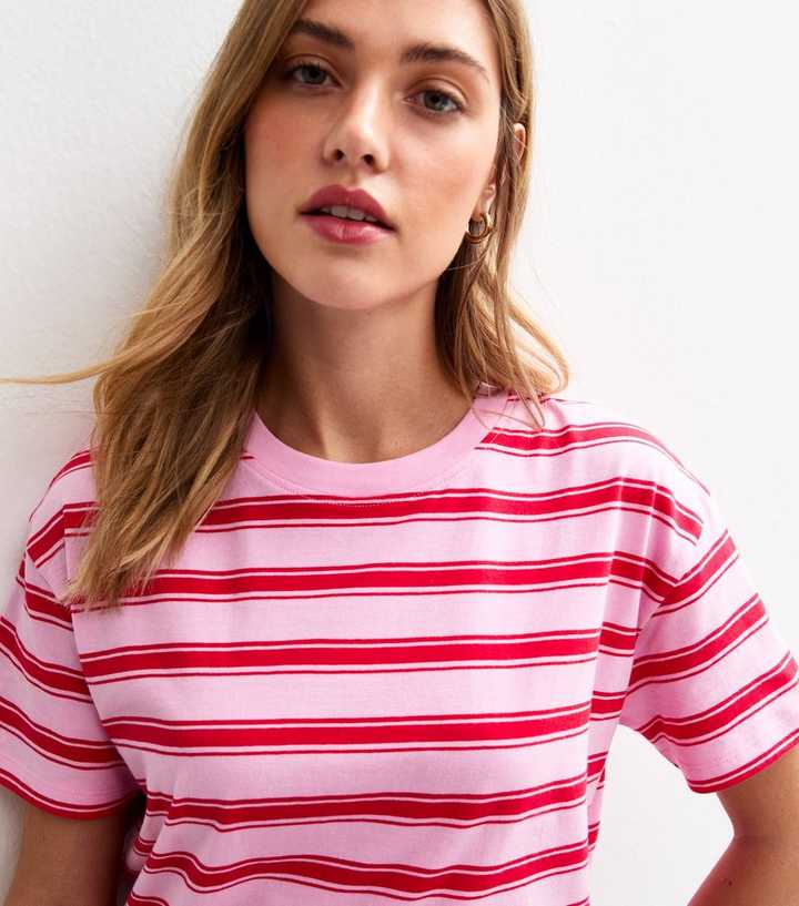 Womens Red Striped Shirt