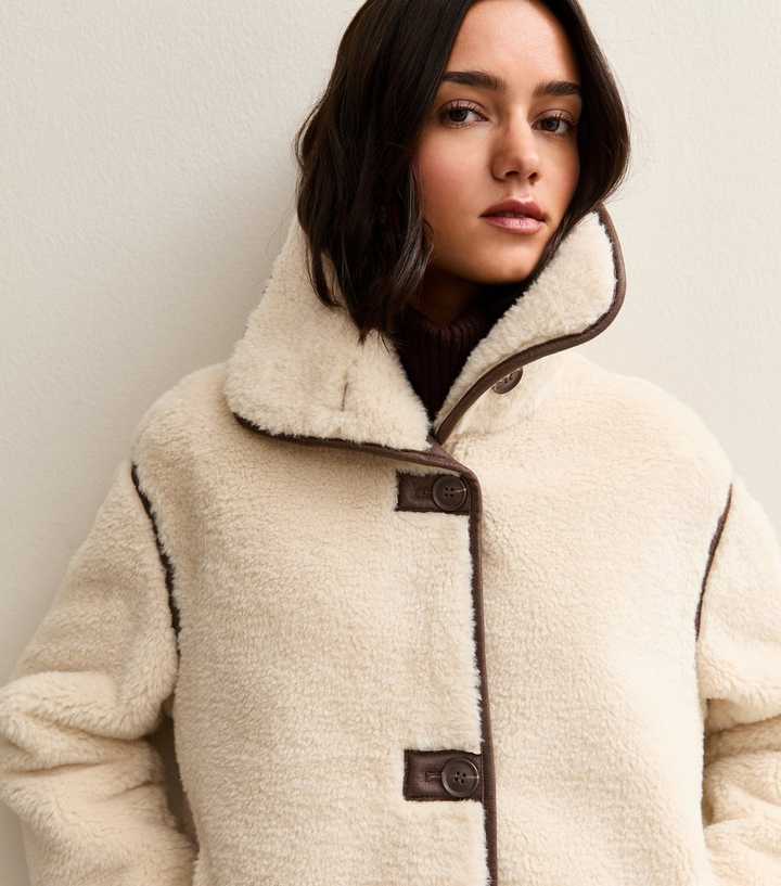 Cream Faux Fur Bonded Jacket | New Look