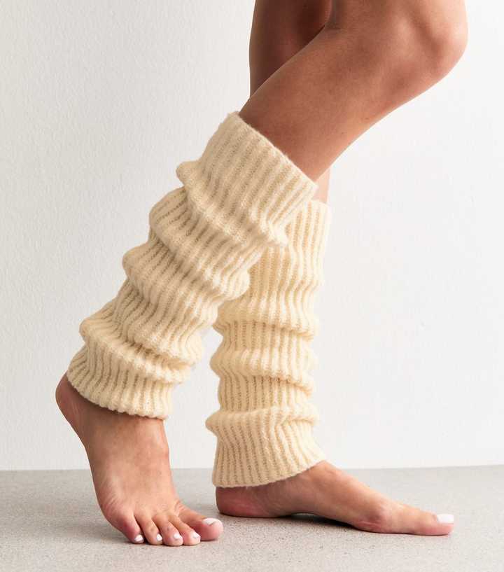 Cream Ribbed Legwarmers | New Look