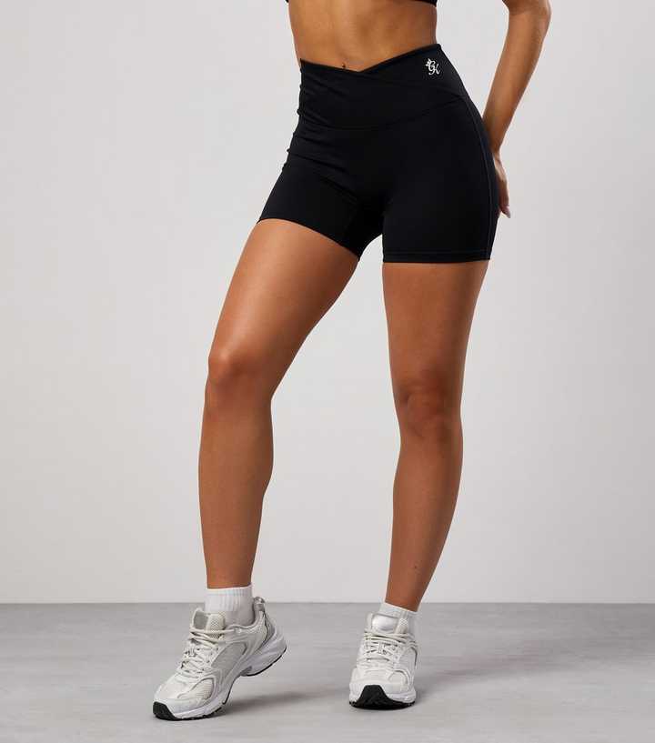 Gym King 365 Black Crossover Waist Shorts | New Look