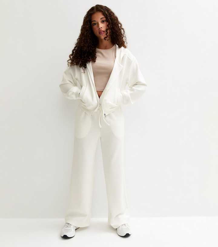 Cream Soft Touch Zip Up Hoodie | New Look