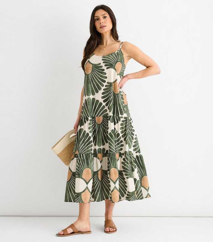 Gini London Floral Print Tiered Hem Midi Dress | New Look