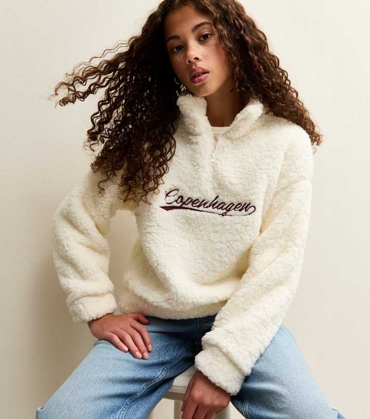 Girls Off White Copenhagen Logo Fleece | New Look