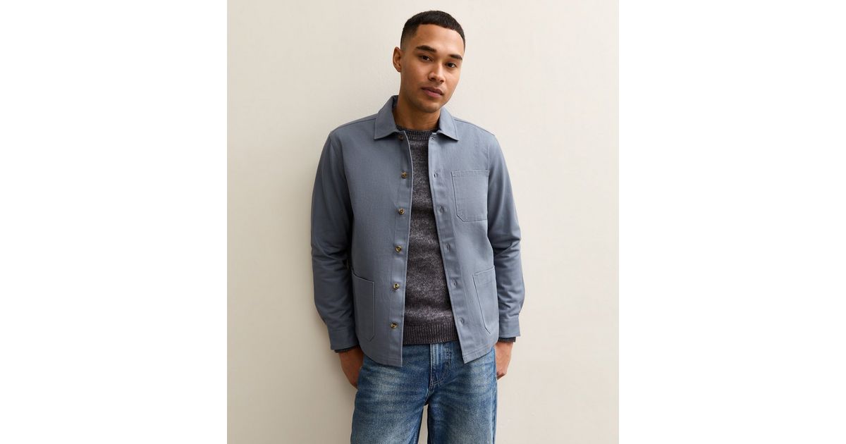Blue Regular Overshirt Shacket | New Look