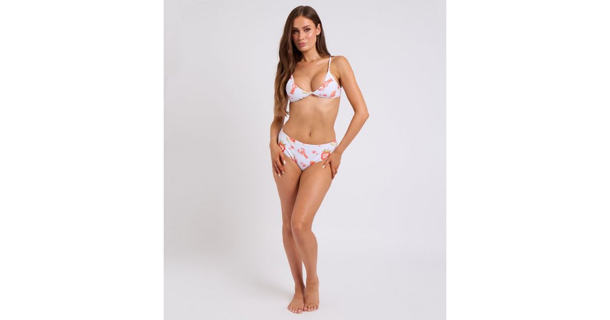 Urban Bliss White Fruit Lobster Print Bikini Bottoms | New Look