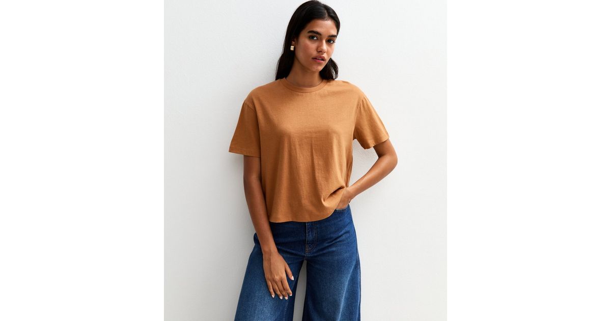 Dark Yellow Boxy Fit T-Shirt | New Look