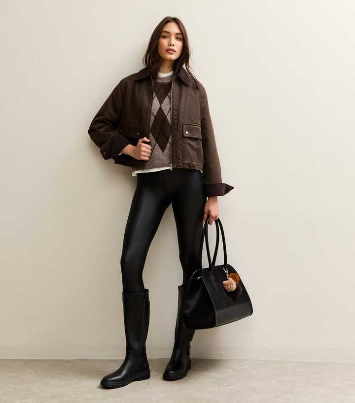 Black Wet Look Leggings | New Look