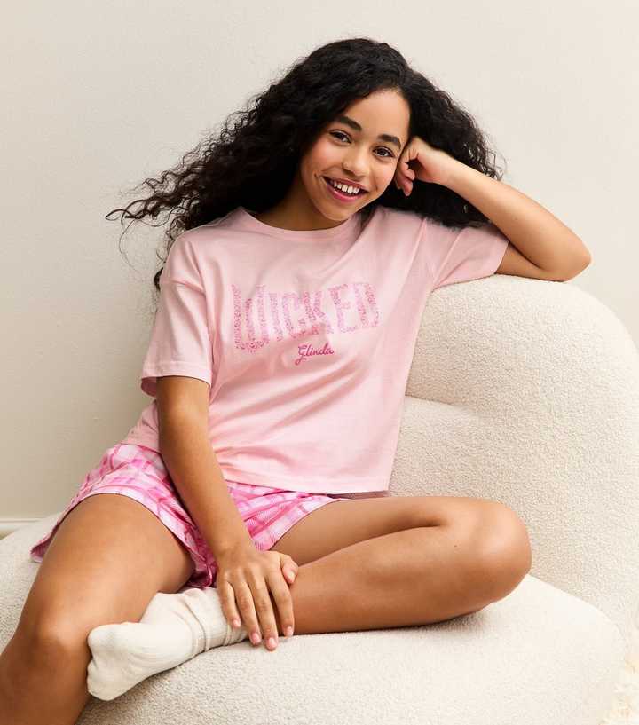 Girls Pink Wicked Glinda T-Shirt and Shorts Pyjama Set | New Look