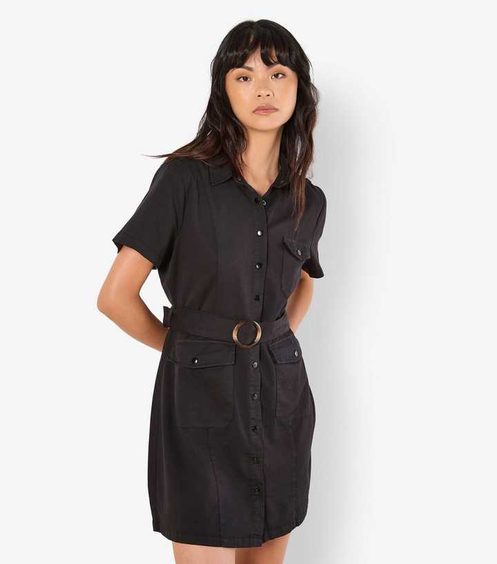 Apricot Black Utility Cargo Mini Dress | New Look