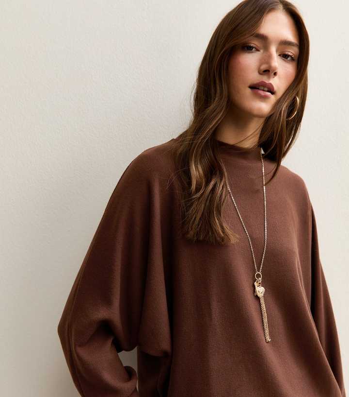 Tan Soft Touch Batwing Jumper | New Look