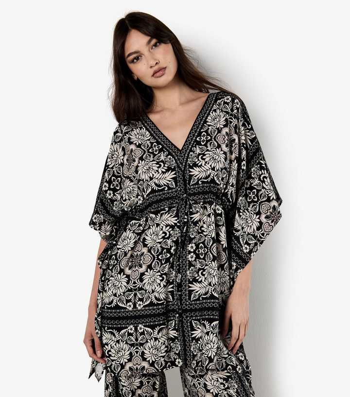 Black Kimono Mini Dress