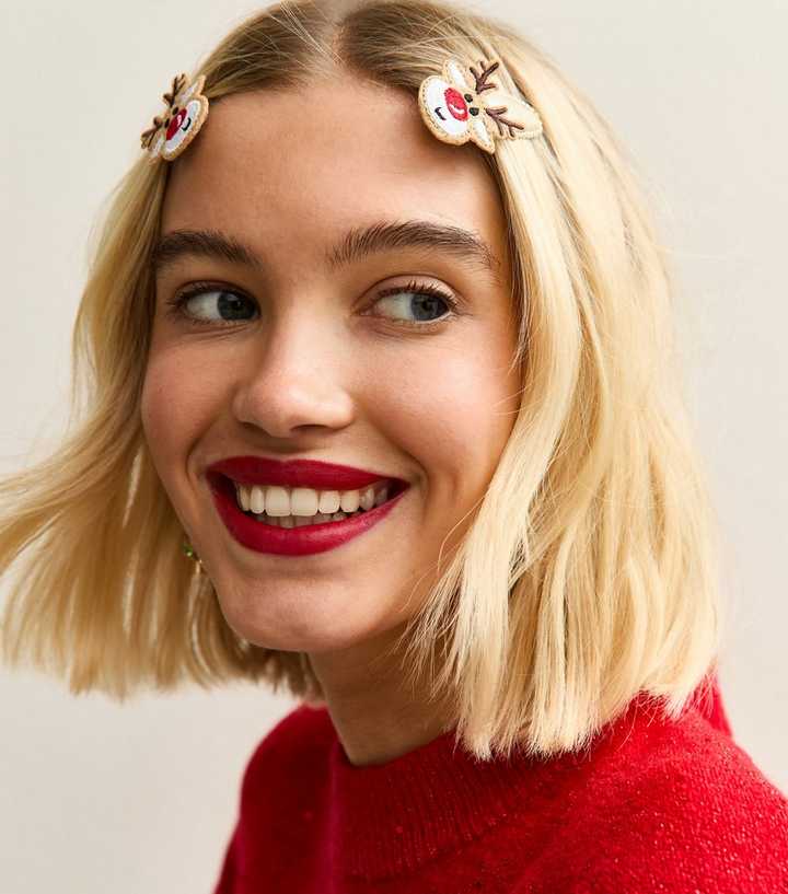 Brown Christmas Reindeer Slides | New Look