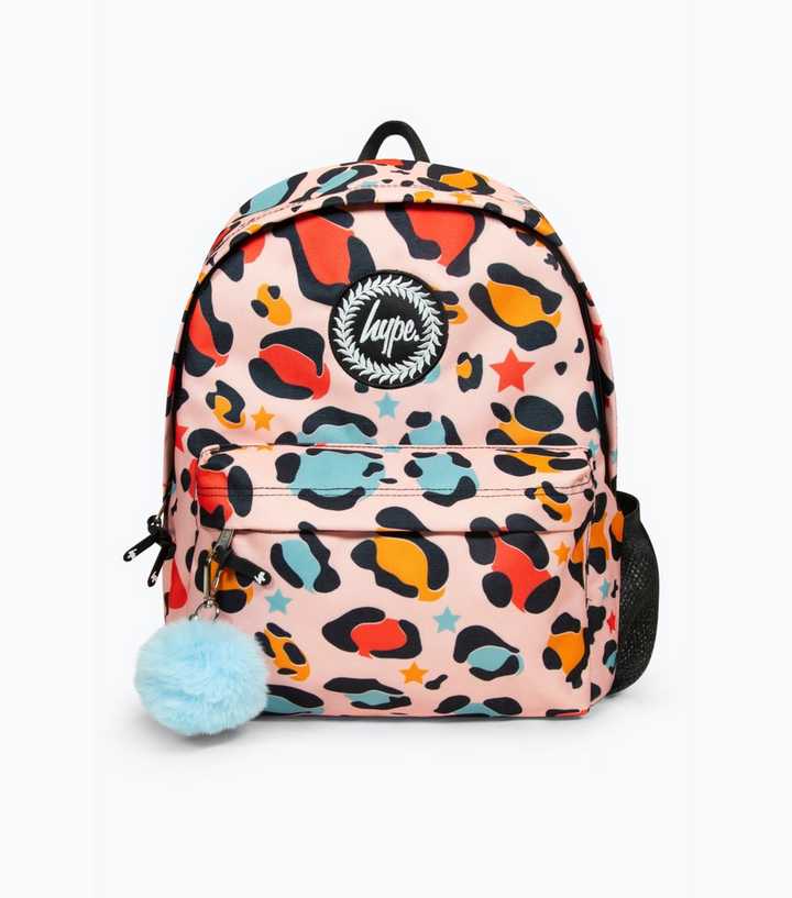 Hype Multicoloured Star Leopard Print Backpack | New Look