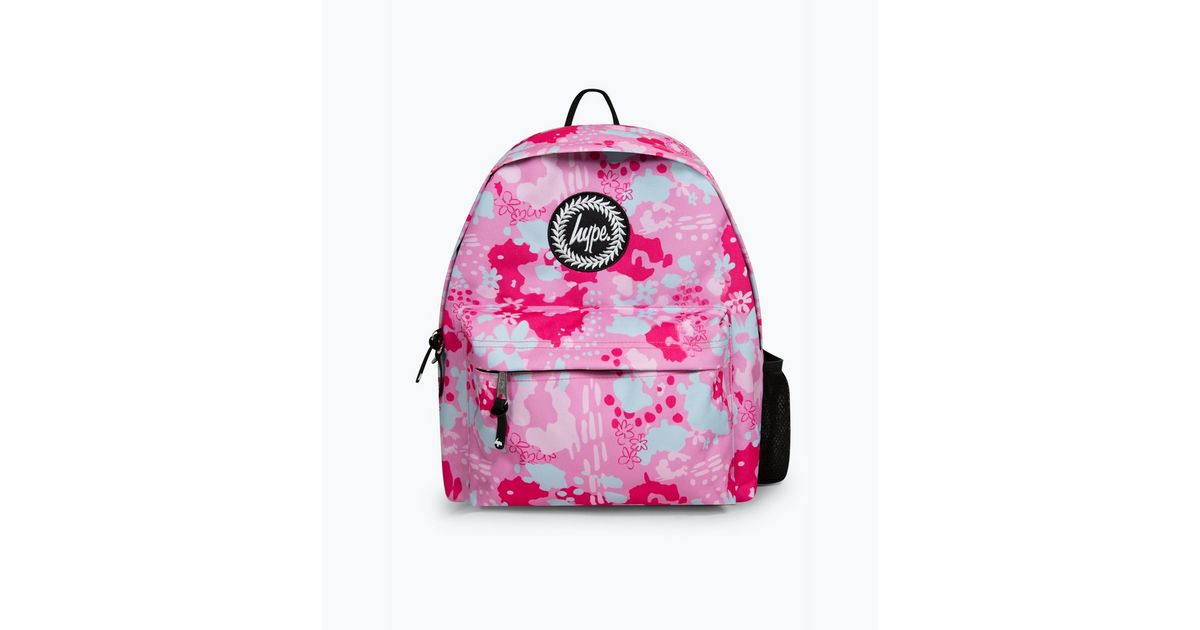 Hype Pink Leopard Floral Backpack | New Look