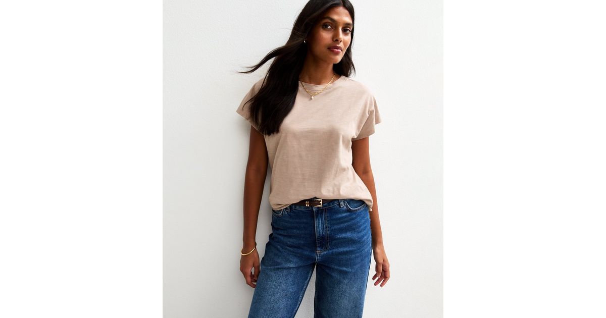 Mink Grown On Sleeve T-Shirt | New Look
