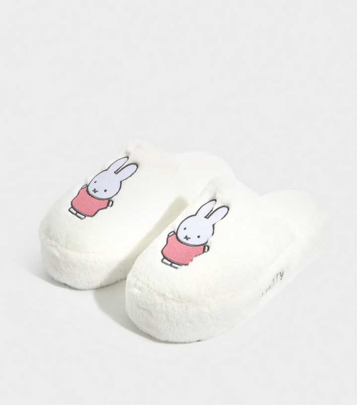 Skinnydip White Embroidered Miffy Slippers | New Look