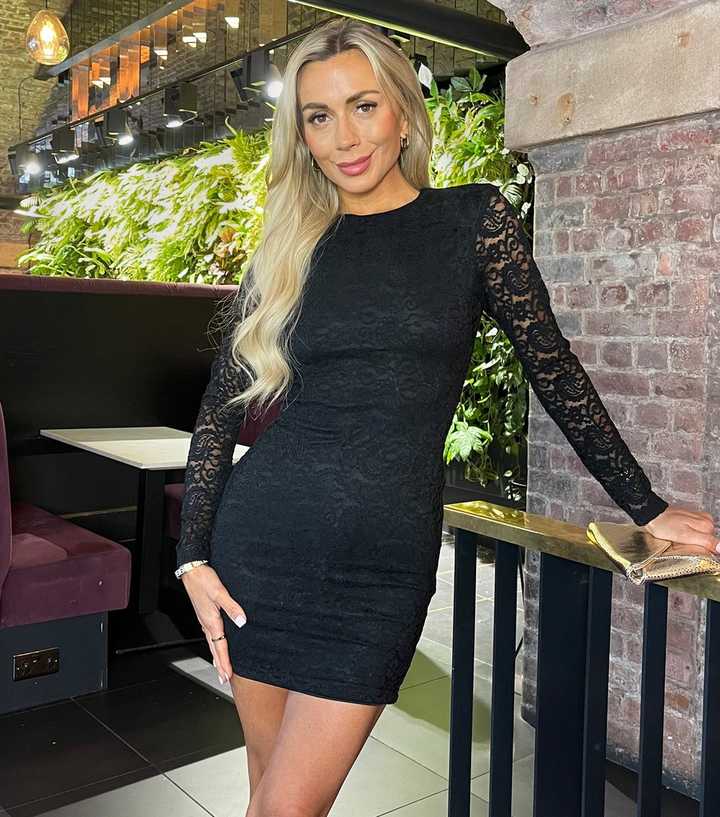 AX Paris Black Lace Bodycon Mini Dress | New Look
