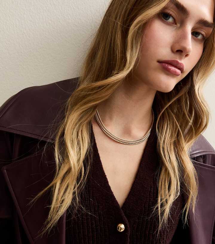 Gold Tone Rope Chain Neck | New Look