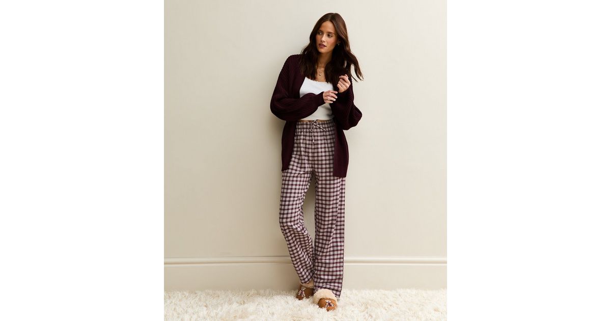 Red Check Print Pyjama Bottoms | New Look