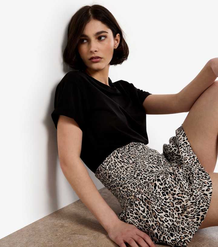 Apricot Brown Animal Print Ruffled Skort | New Look