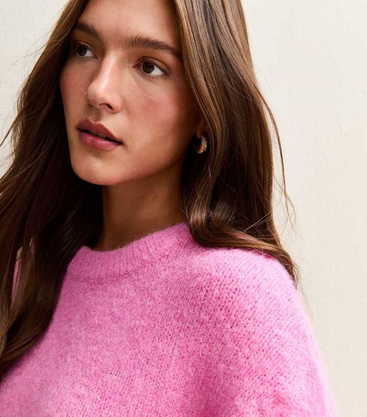 Sunshine Soul Pink Crew Neck Cropped Jumper | New Look
