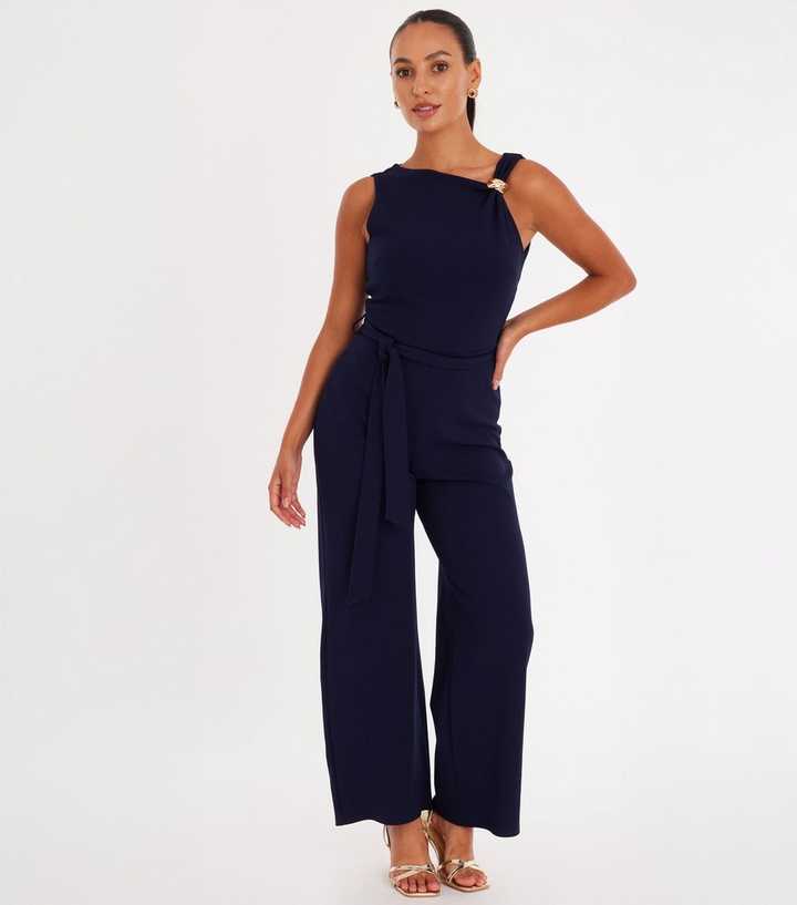 QUIZ Navy Scuba Jumpsuit | New Look
