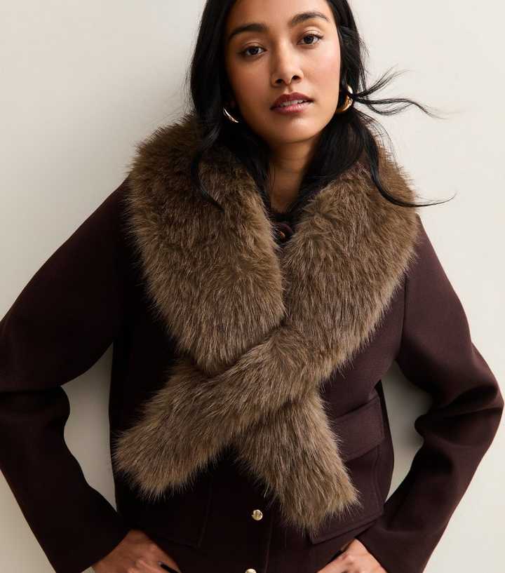 Mink Faux Fur Stole Scarf | New Look