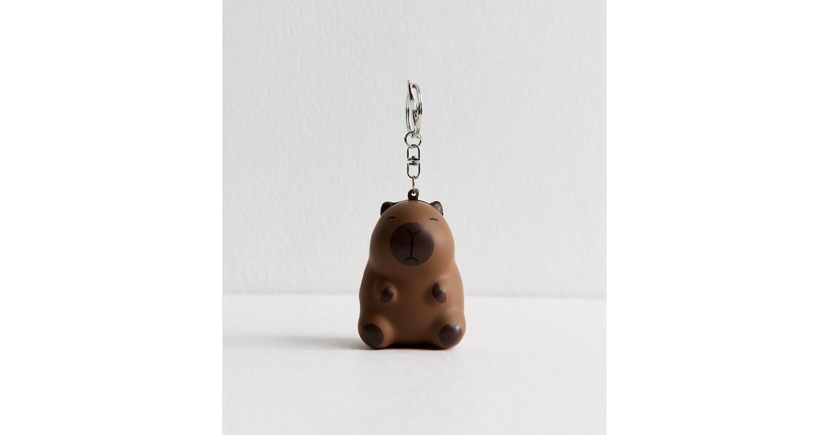 Brown Capybara Stress Ball Key Ring | New Look