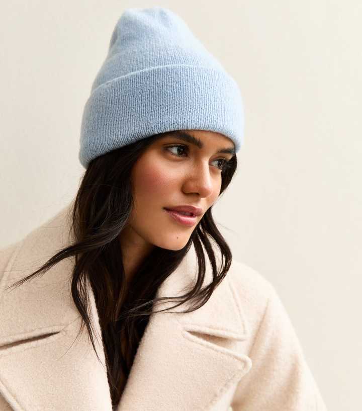 Blue Brushed Beanie | New Look