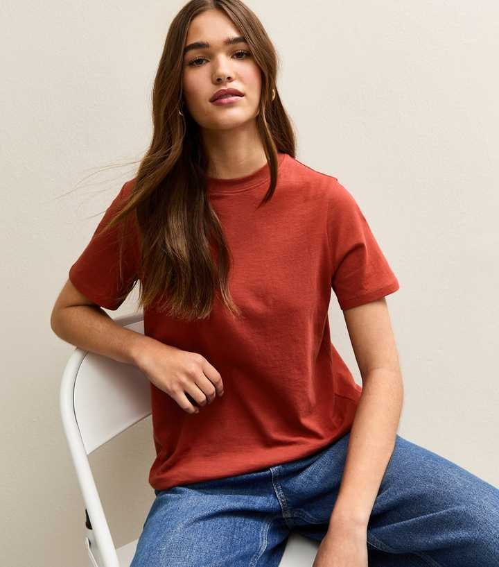 Red Cotton Crew Neck T-Shirt | New Look