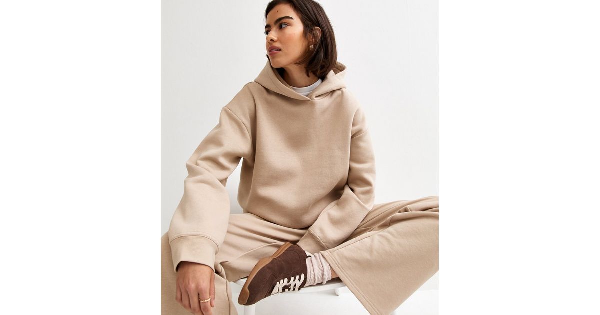 Camel Jersey Pullover Hoodie | New Look