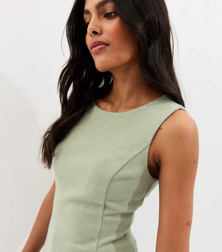 Light Green Soft Touch Peplum Vest | New Look