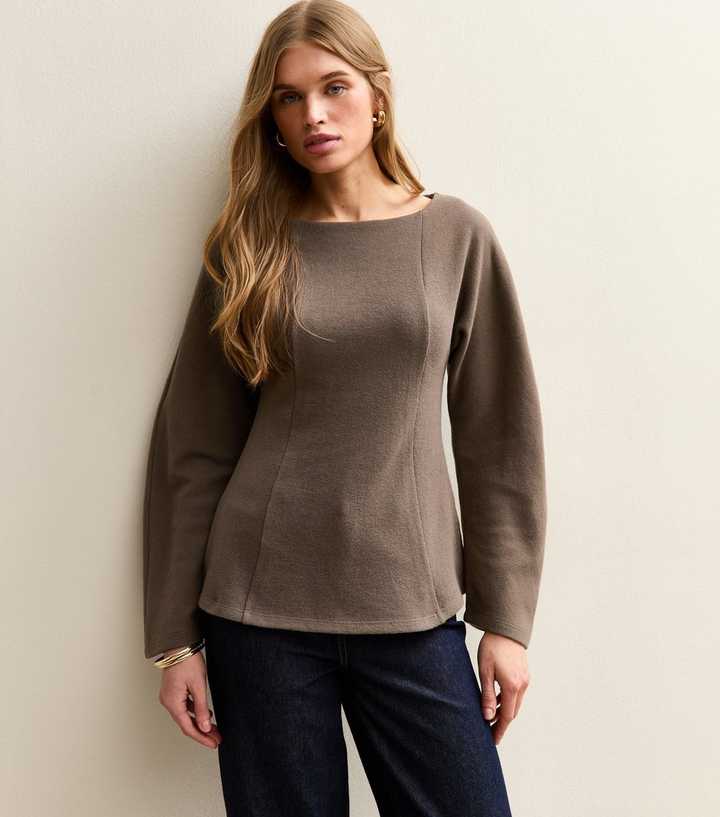 Mink Soft Touch Fitted Waist Top | New Look