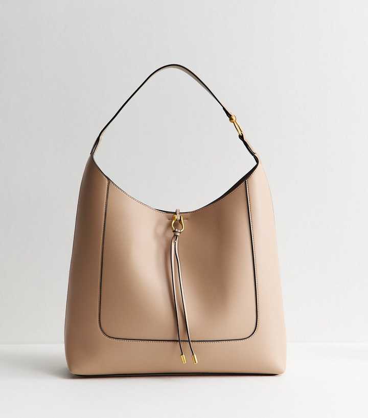 Mink Faux Leather Tassel Hobo Tote Bag | New Look