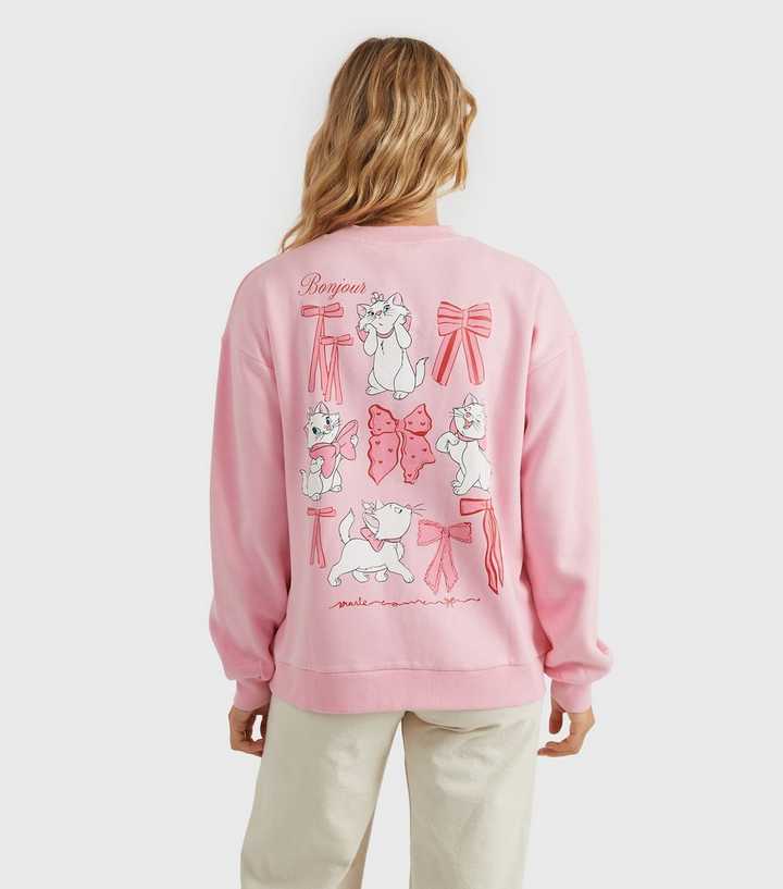 Custard Clothing Pink Marie Bow The Aristocats Sweatshirt | New Look