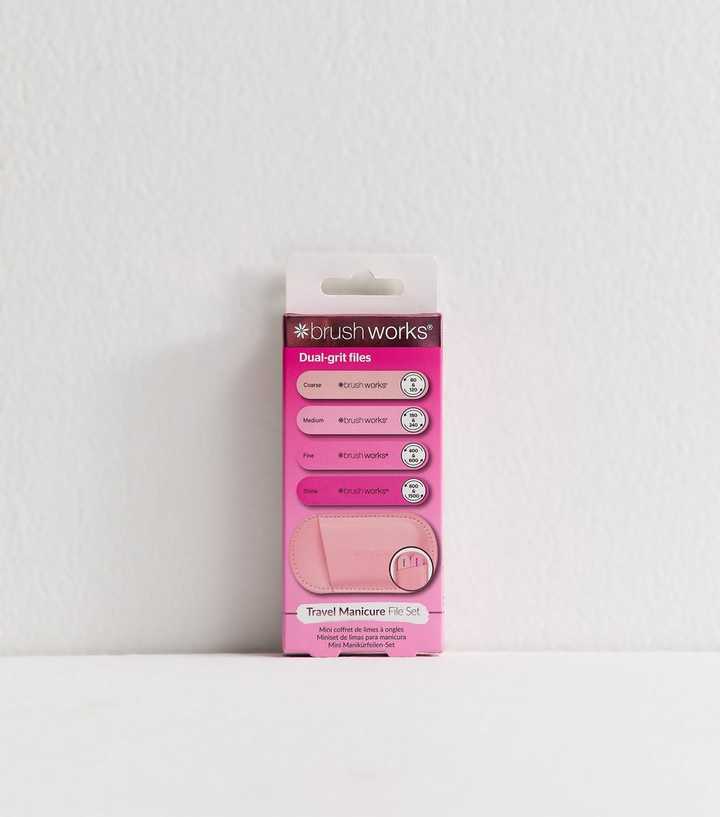 Brushworks Pack of 4 Pink Travel Nail Files | New Look