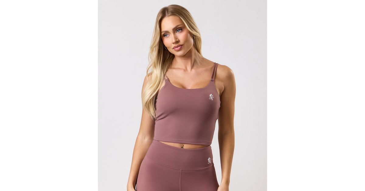 Gym King Brown Long Line Tank Top | New Look